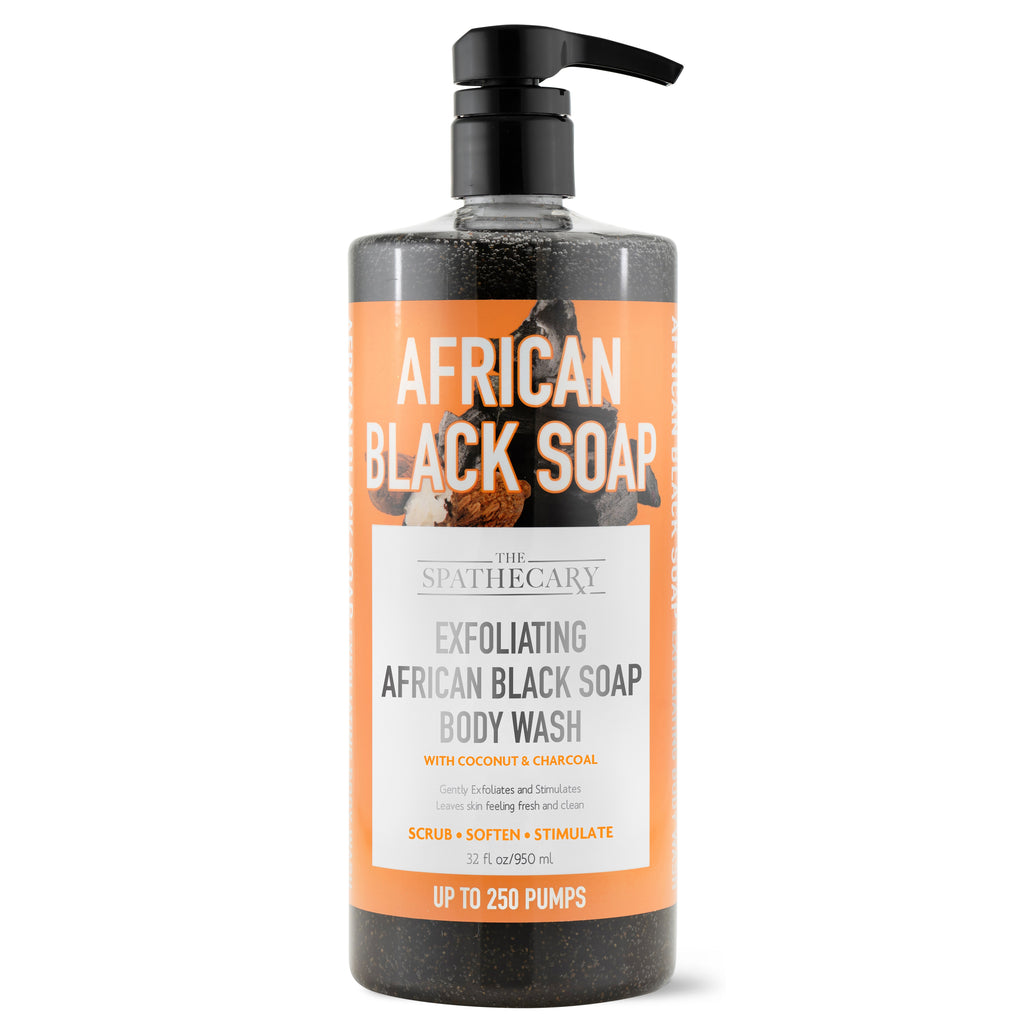 African Black Soap Exfoliating Body Wash with Coconut and Charcoal ...
